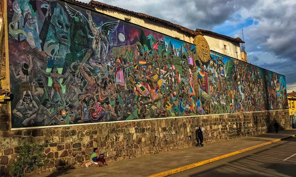 El Gran Mural del Imperio Inca en Cusco Chullos Travel Peru Blog